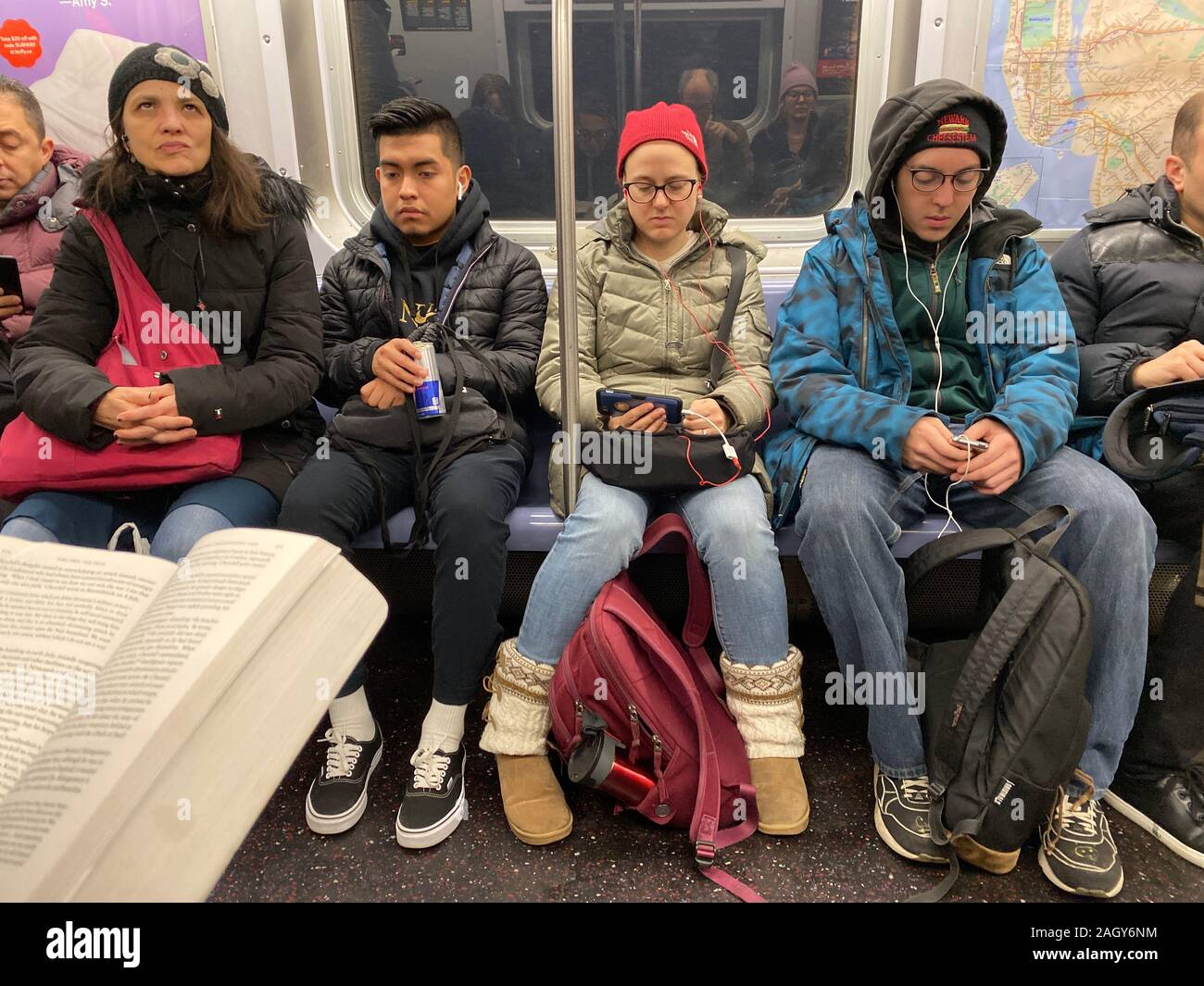 New york city rush subway car hi-res stock photography and images - Alamy
