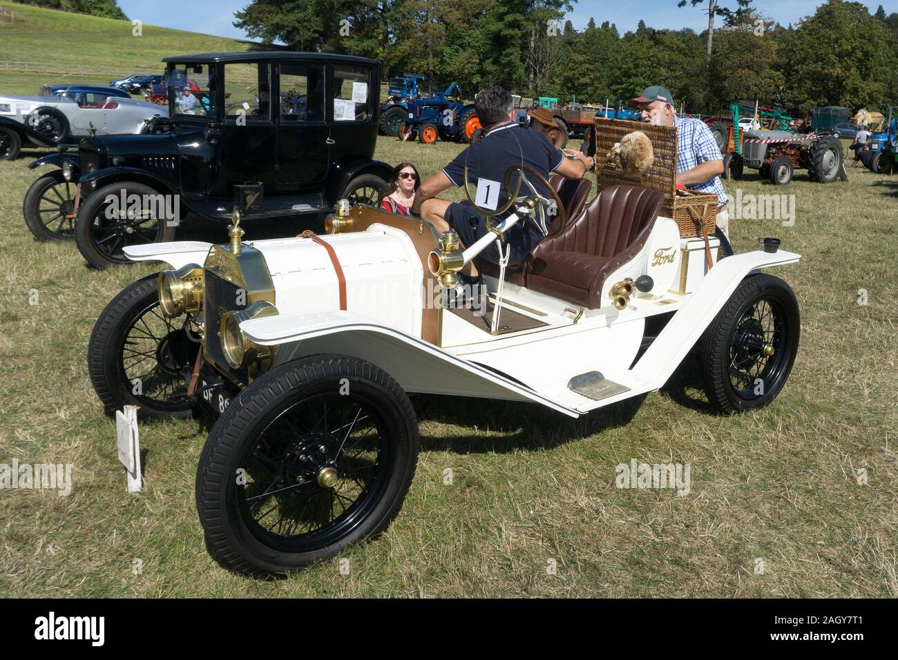 White Ford Model A at the Henley Show 2019, Henley-on-Thames, UK Stock ...