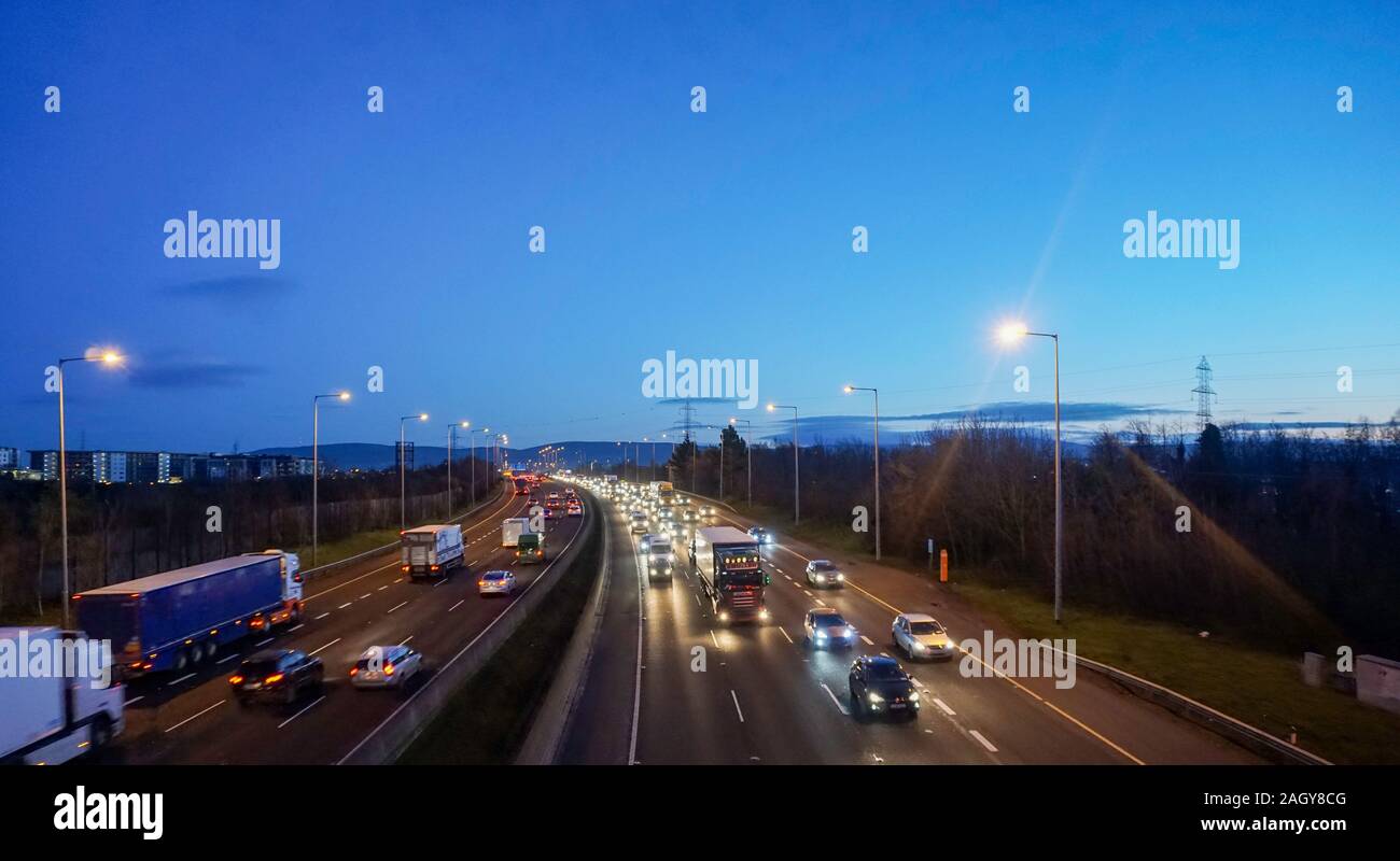 The M50 motorway in Dublin, Ireland, on a busy Friday evening Stock ...