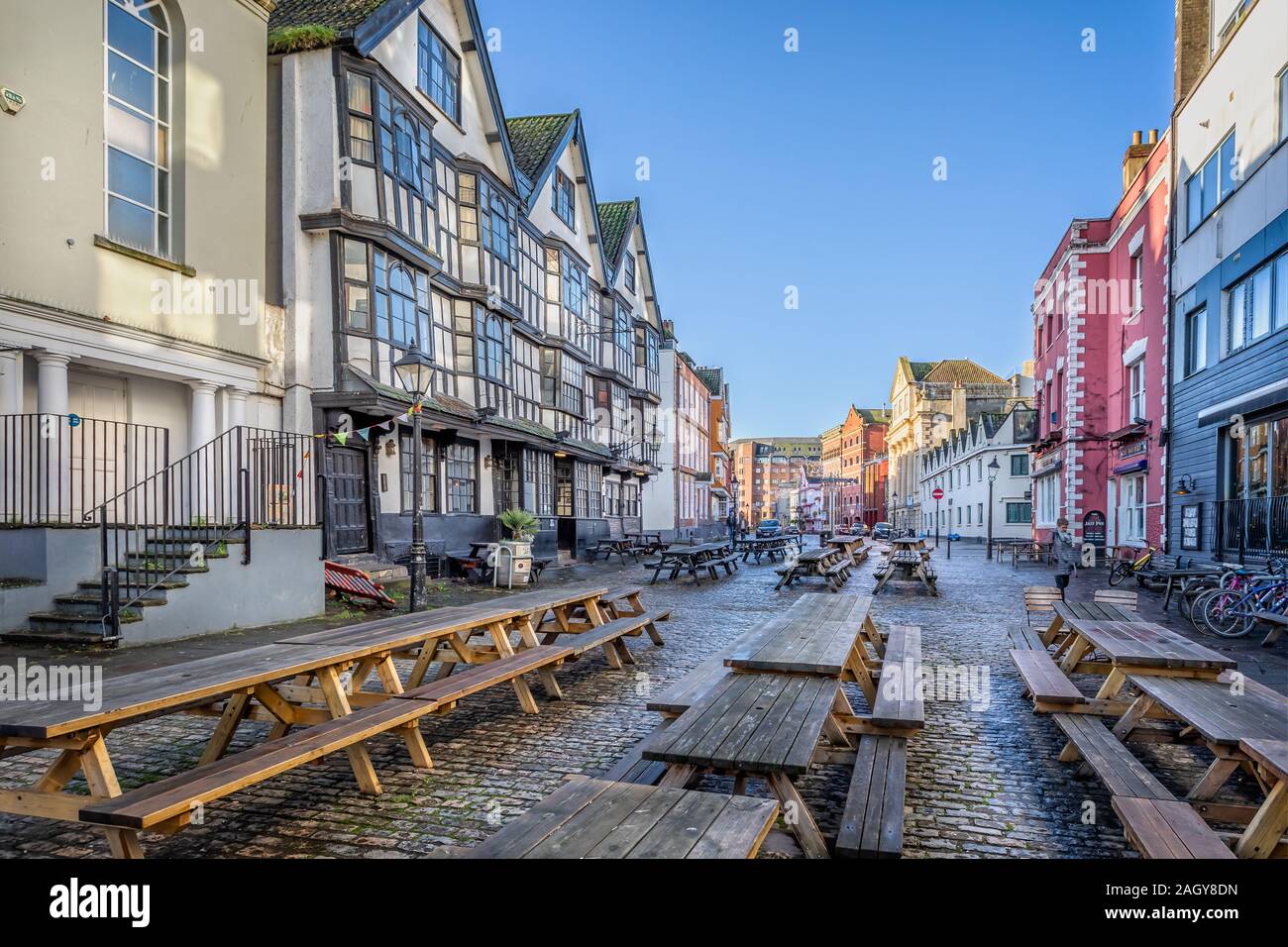 The LLandoger Trow Jacobean Pub in King Street, Bristol, Avon, UK on 21 ...