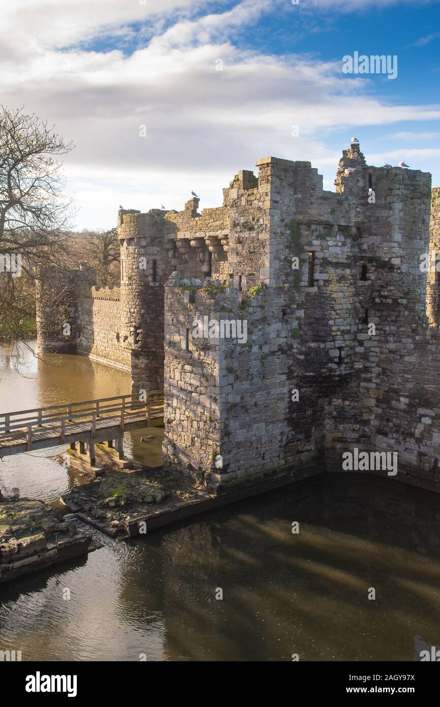 Beaumaris Castle in Beaumaris, Anglesey, Wales, was built as part of ...