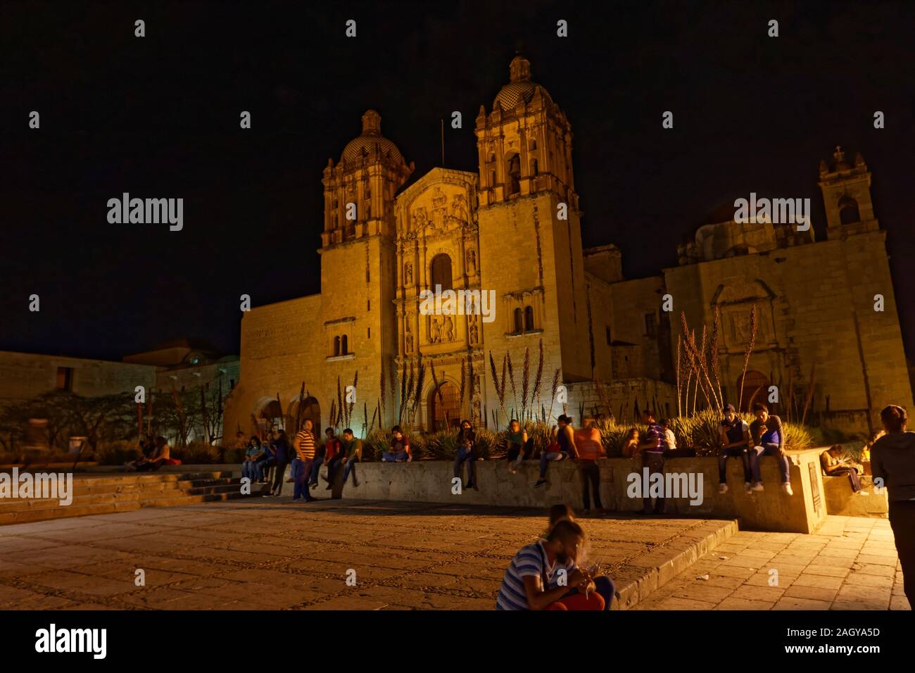 Night scene in the Oaxaca centre Stock Photo - Alamy