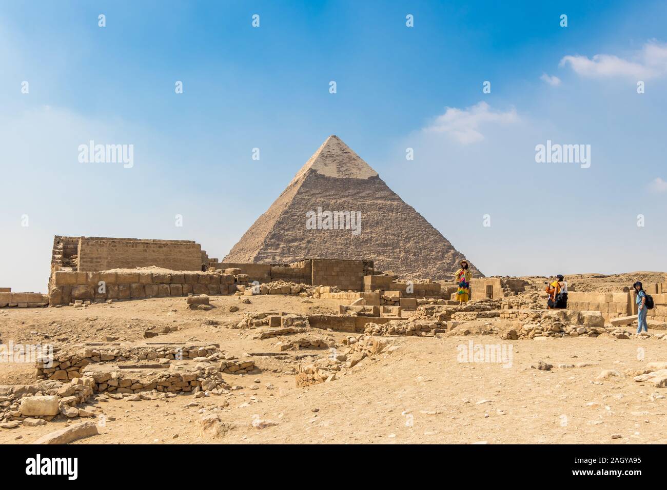 Giza, Egypt - April 19, 2019: The pyramid of Khafre the second largest ...