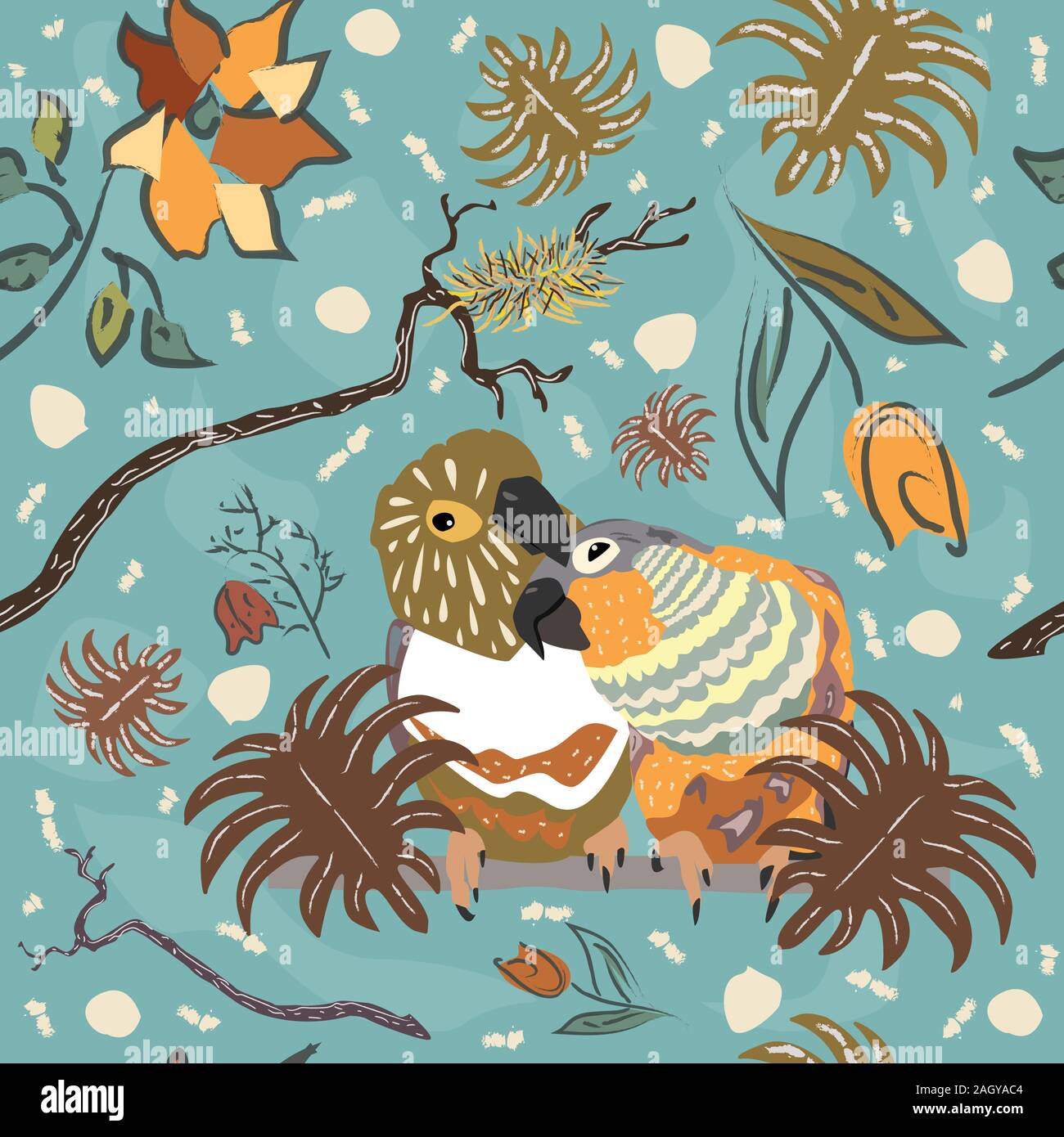 Parrot birds seamless pattern Stock Vector Images - Alamy