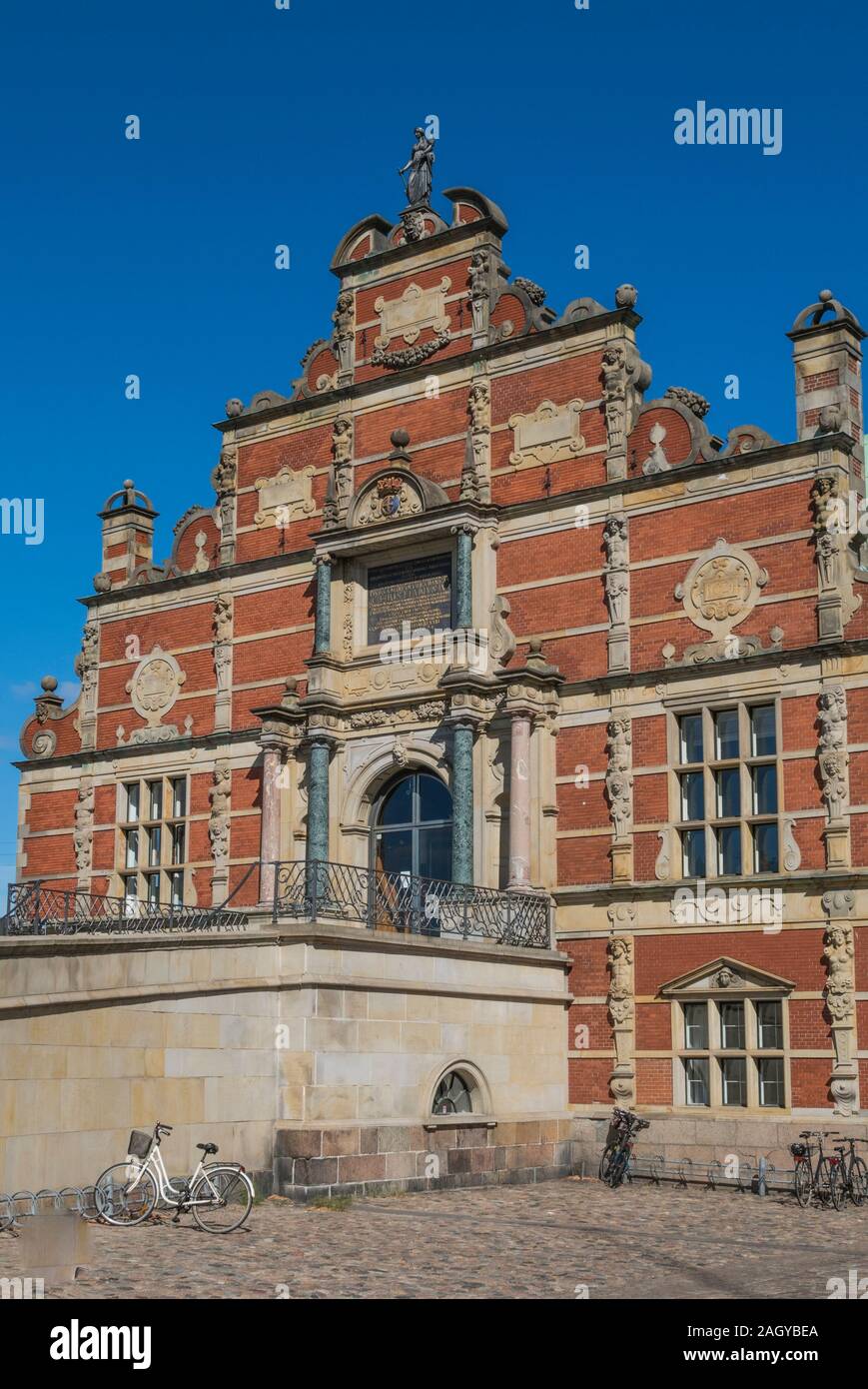 The exterior of the Stock Exchange building in Copenhagen, Denmark ...