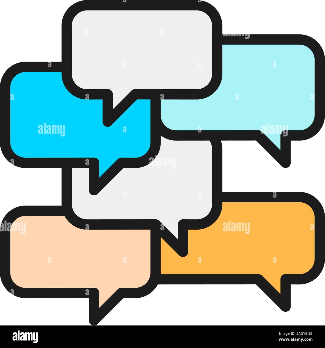 Dialogue boxes vector Stock Vector Images - Alamy