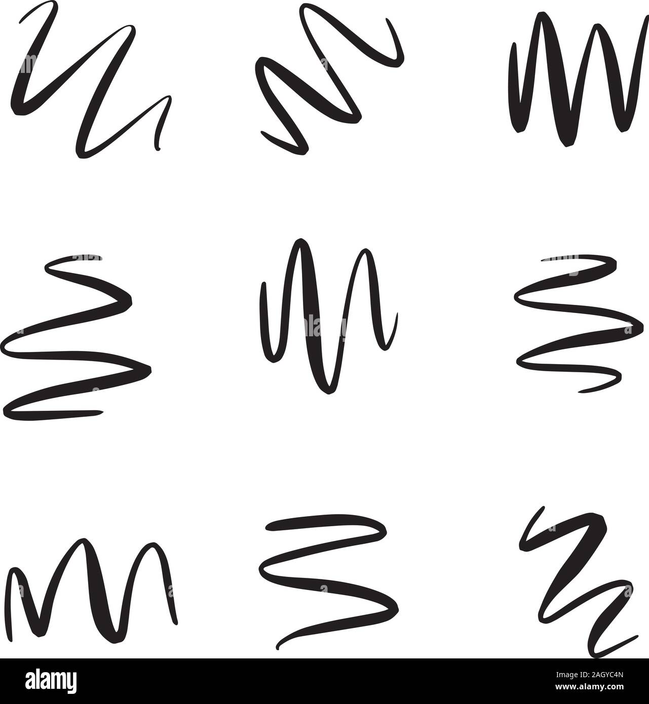 Black squiggle paint line Stock Vector Images - Alamy