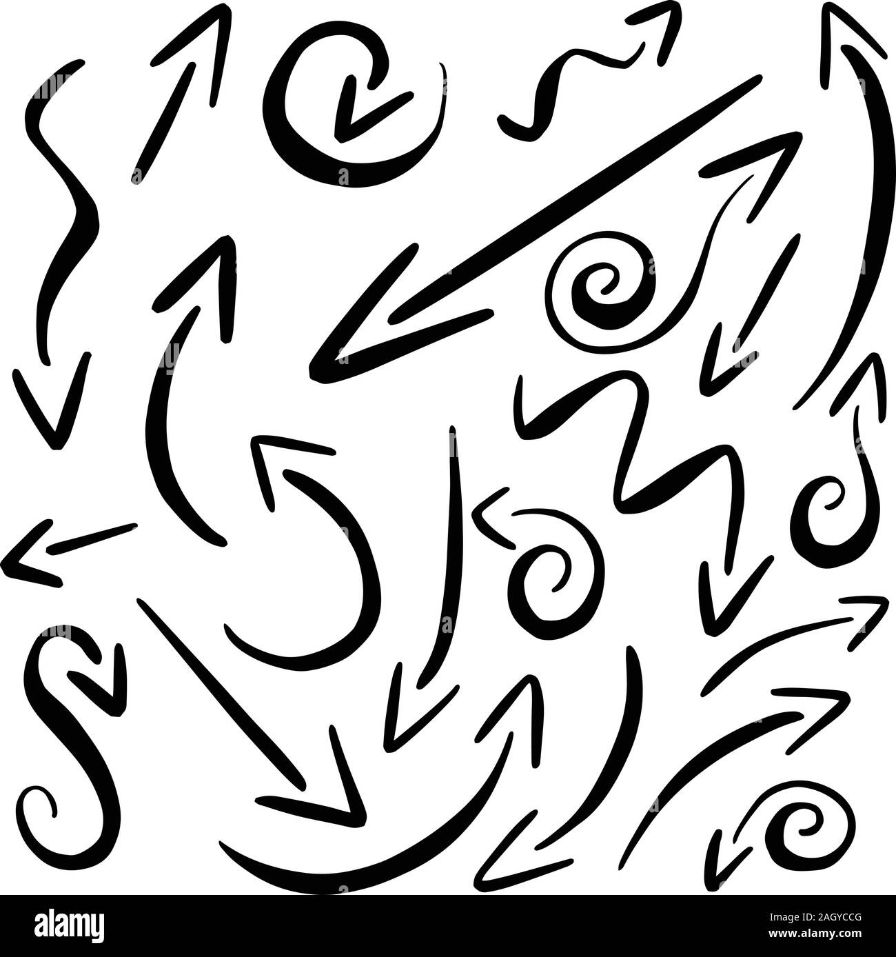 Swirly arrow vector hi-res stock photography and images - Alamy