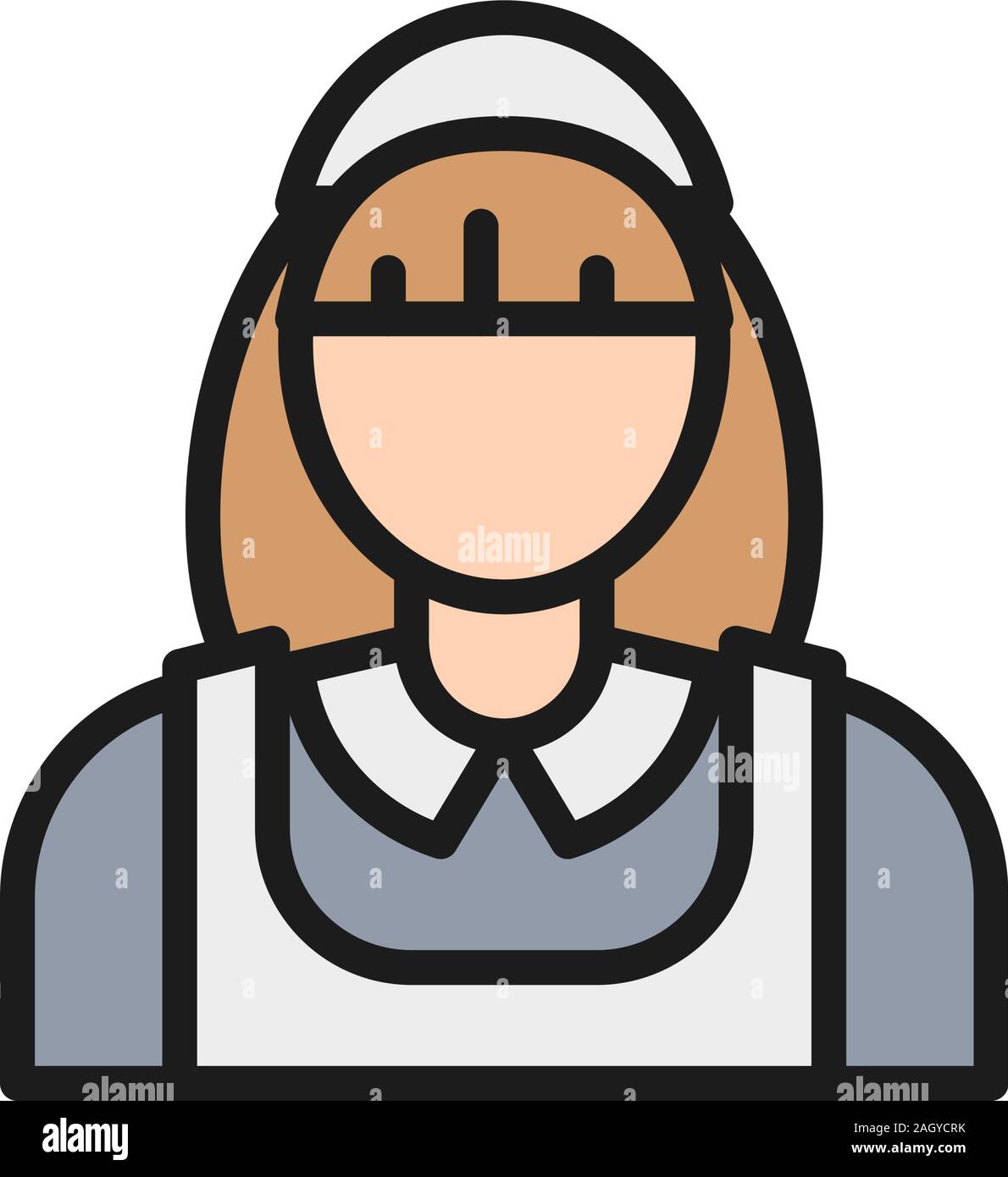 Girl house cleaning equipment outline hi-res stock photography and ...