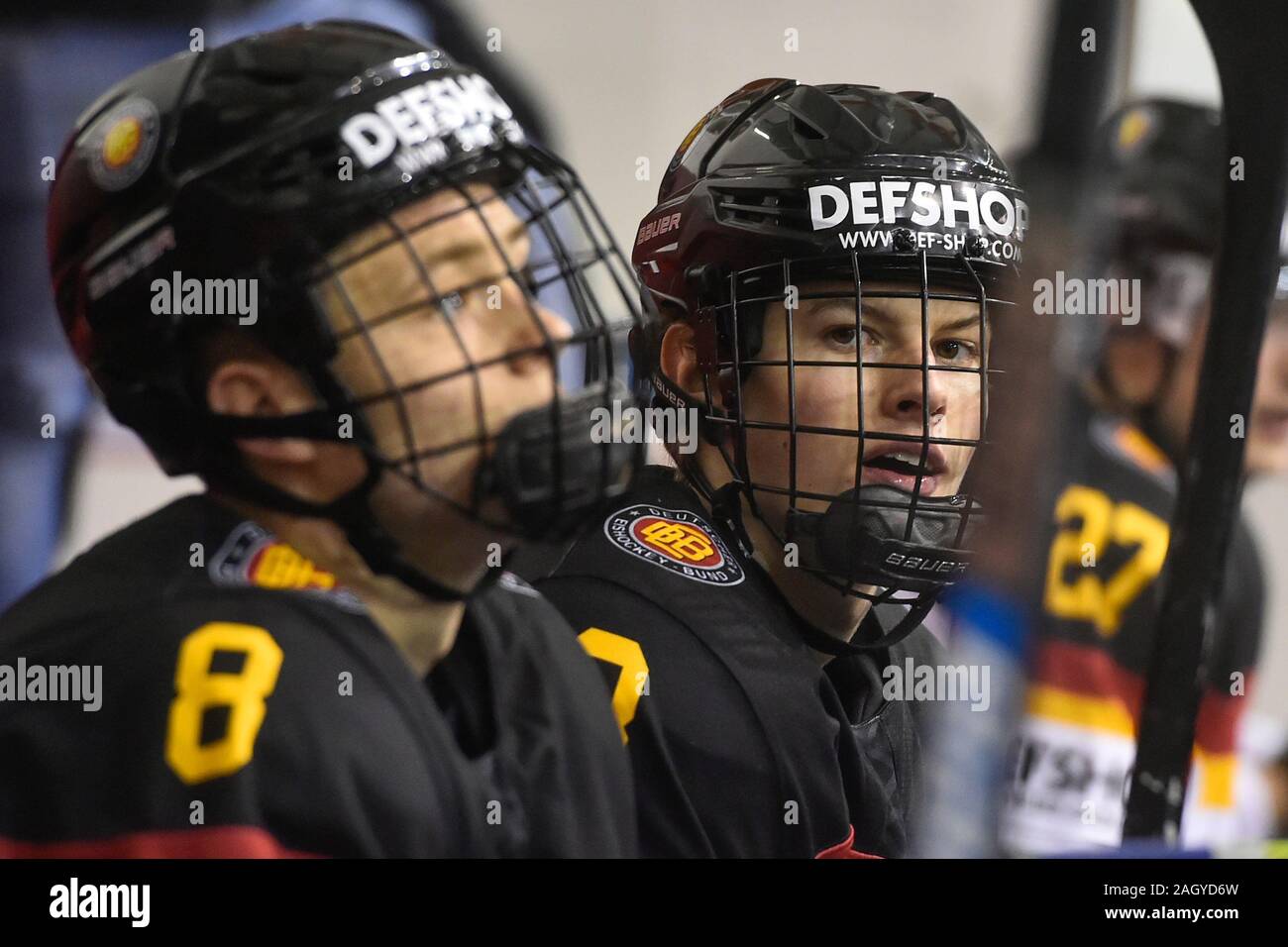 Brno, Czech Republic. 21st Dec, 2019. Tim Stutzle, left, and Lukas ...