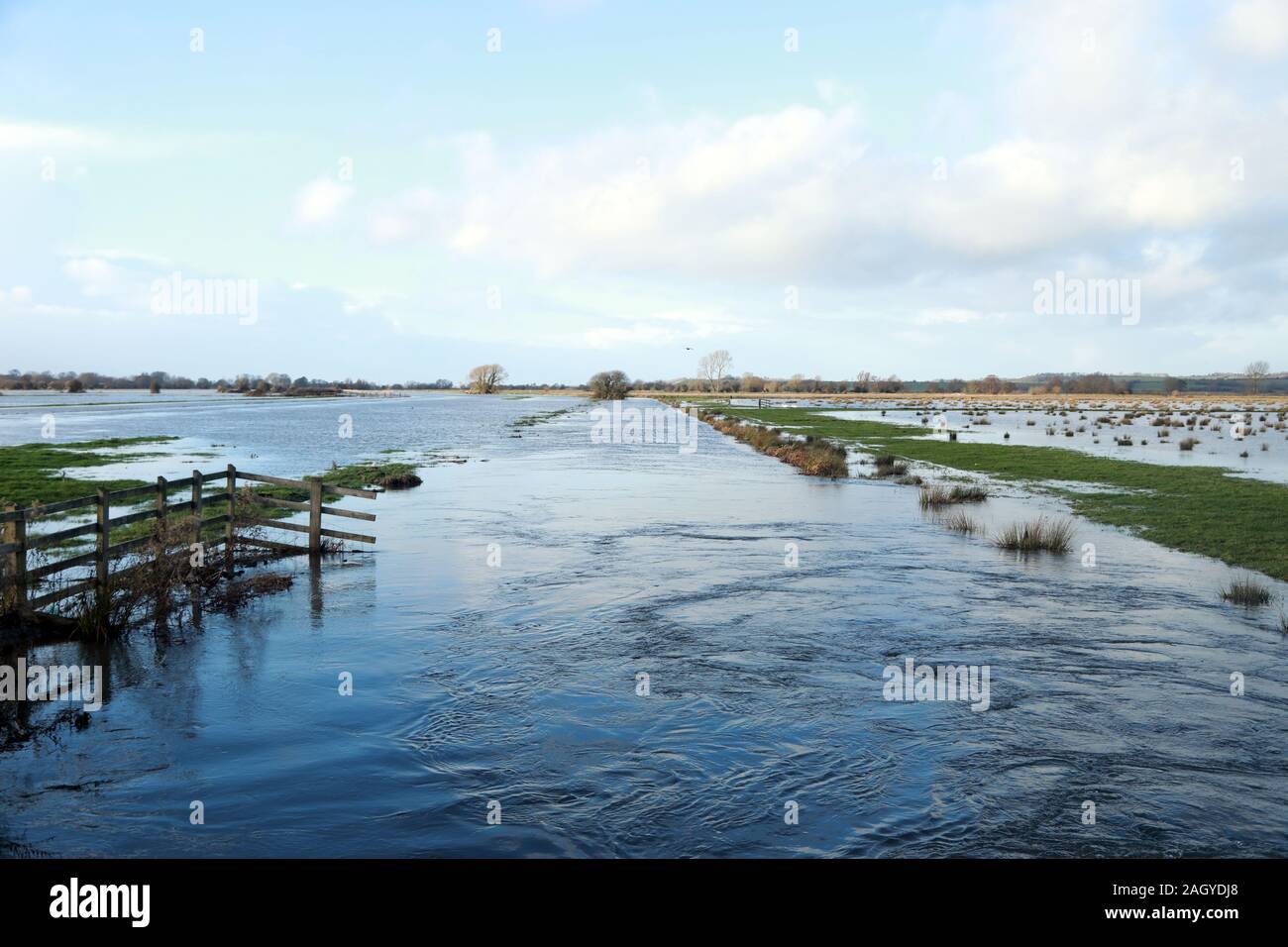 Somerset Levels, Somerset, UK, 22nd December 2019: Hundreds of acres of ...