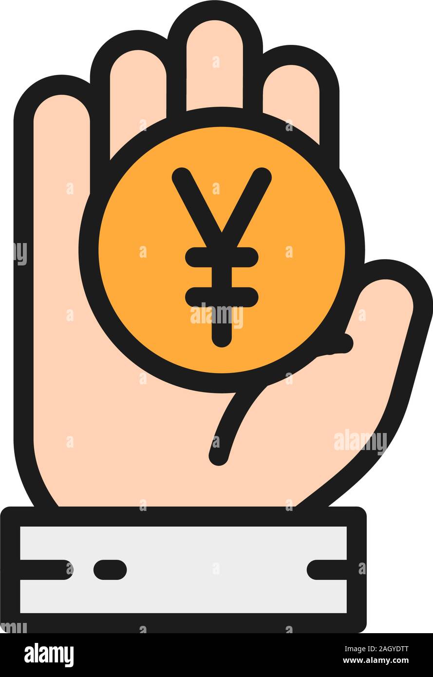 Chinese yen and hand hi-res stock photography and images - Alamy