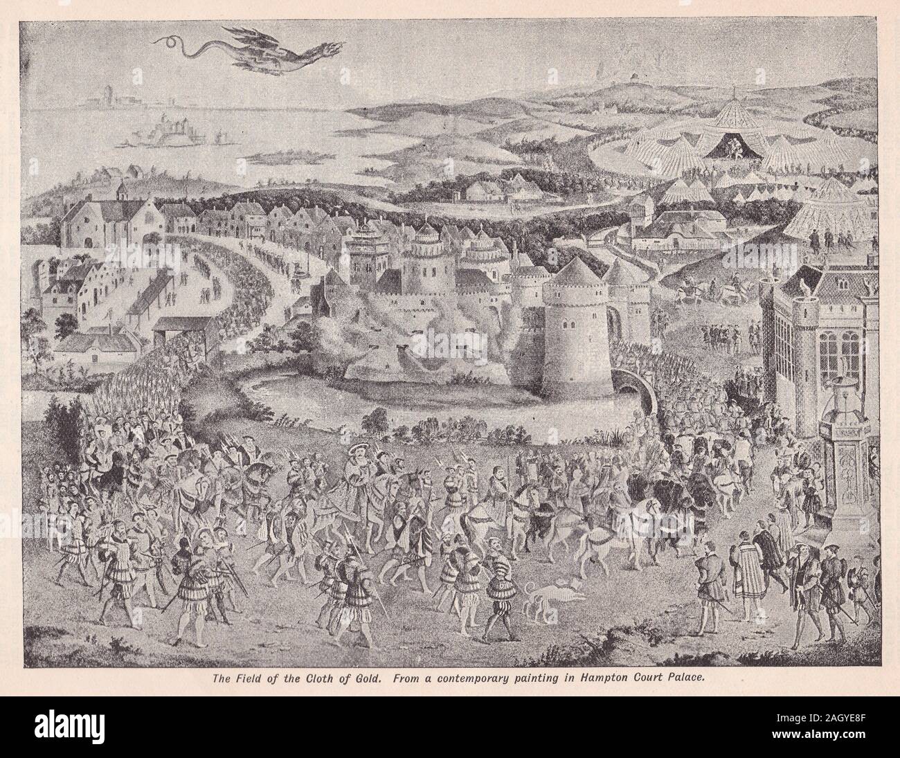The Field of the Cloth of Gold, tournament field from 7 to 24 June 1520 ...