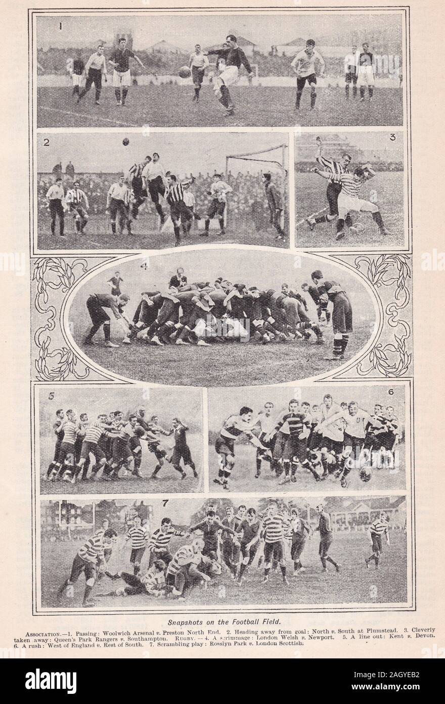 Snapshots on the football field 1930s Stock Photo - Alamy