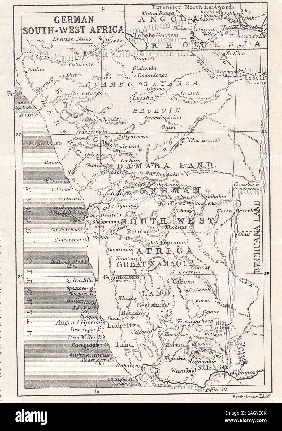 South africa map 1930s hi-res stock photography and images - Alamy