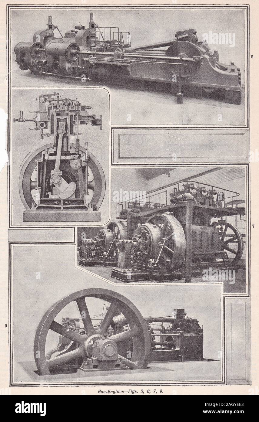 1930s Illustrations of Gas Engines Stock Photo - Alamy