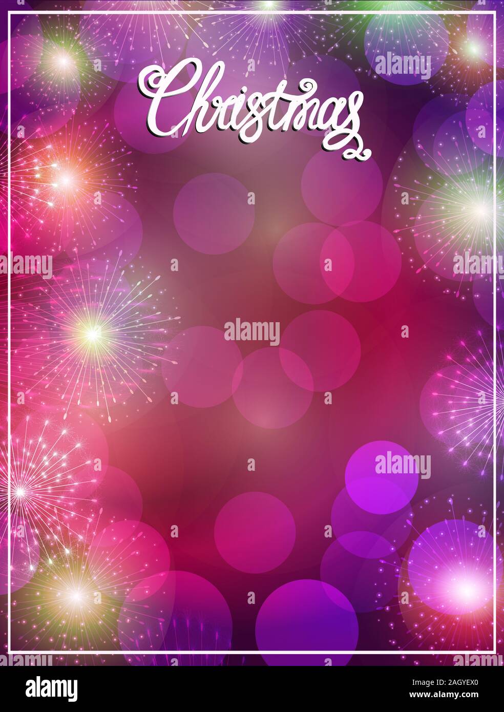 Blank Festive Menu. Advertising Banner for Christmas Menu. Bright ...