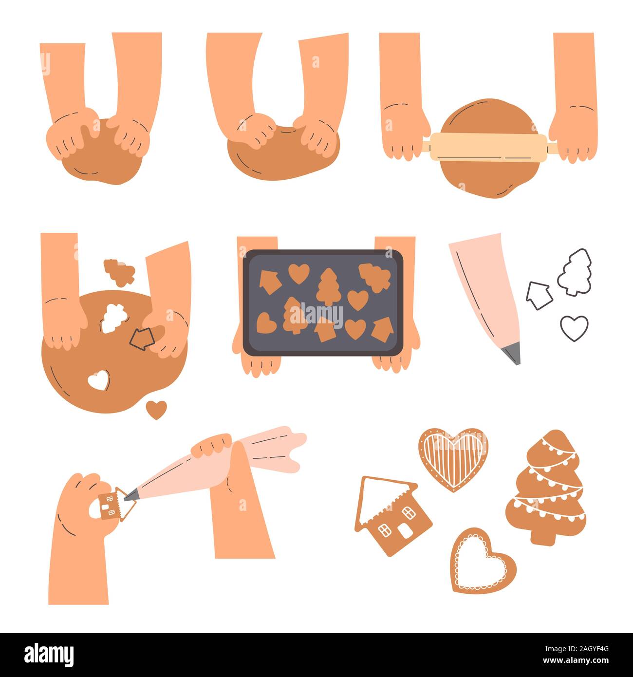 Baking cookies isolated cartoon Stock Vector Images - Alamy