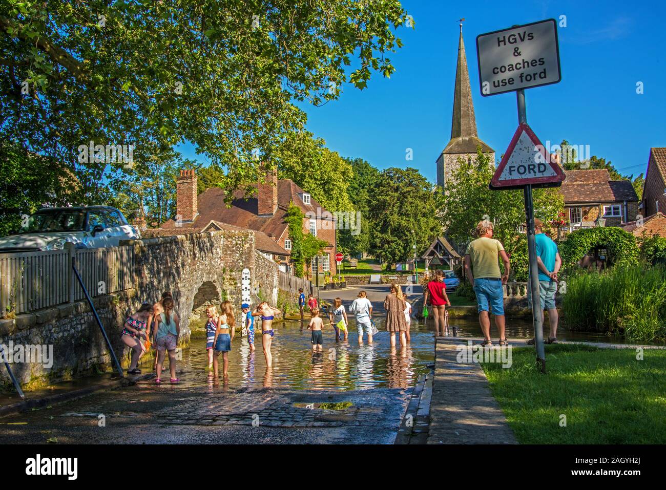 The Ford at Eynsford, Kent. UK Stock Photo - Alamy