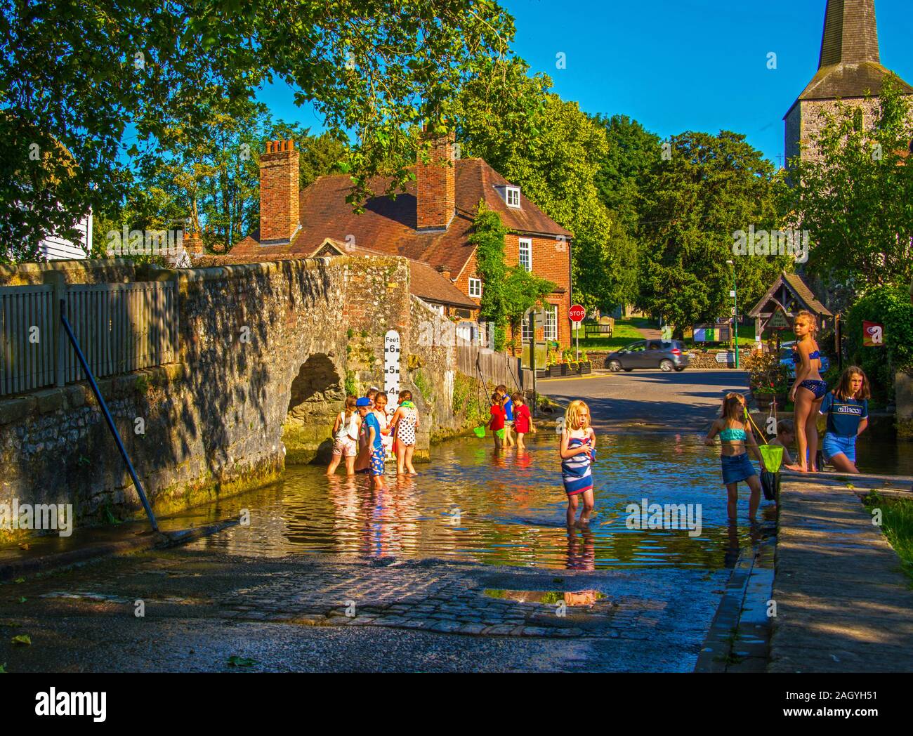 The Ford at Eynsford, Kent. UK Stock Photo - Alamy