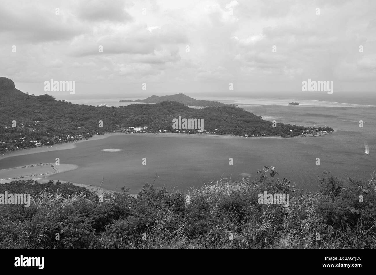 French tropical island Black and White Stock Photos & Images - Alamy