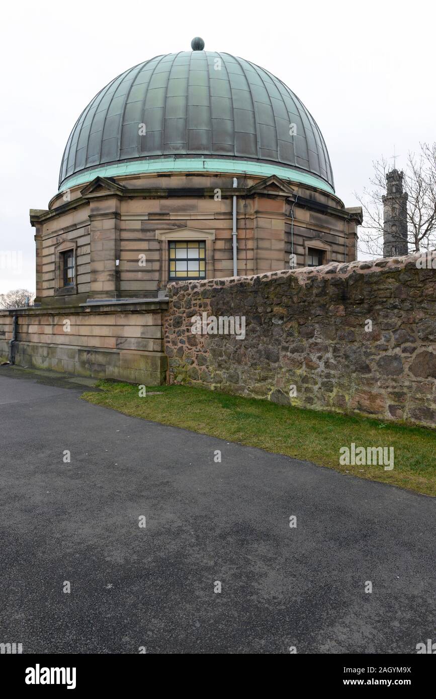 An observatory building on Calton Hill, Edinburgh, Scotland, UK Stock ...