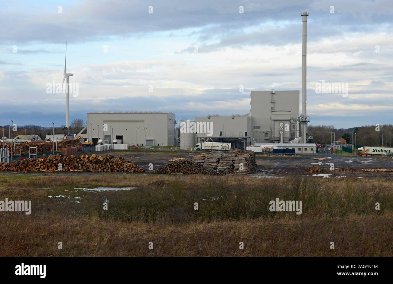 A biomass power plant facility in Northumberland, UK Stock Photo - Alamy