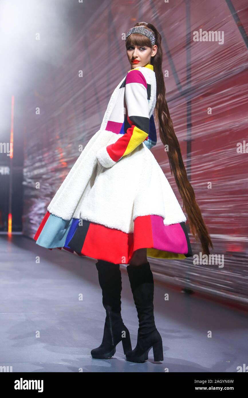 Zagreb, Croatia - October 26, 2019 : A model wearing Zoran Aragovic ...