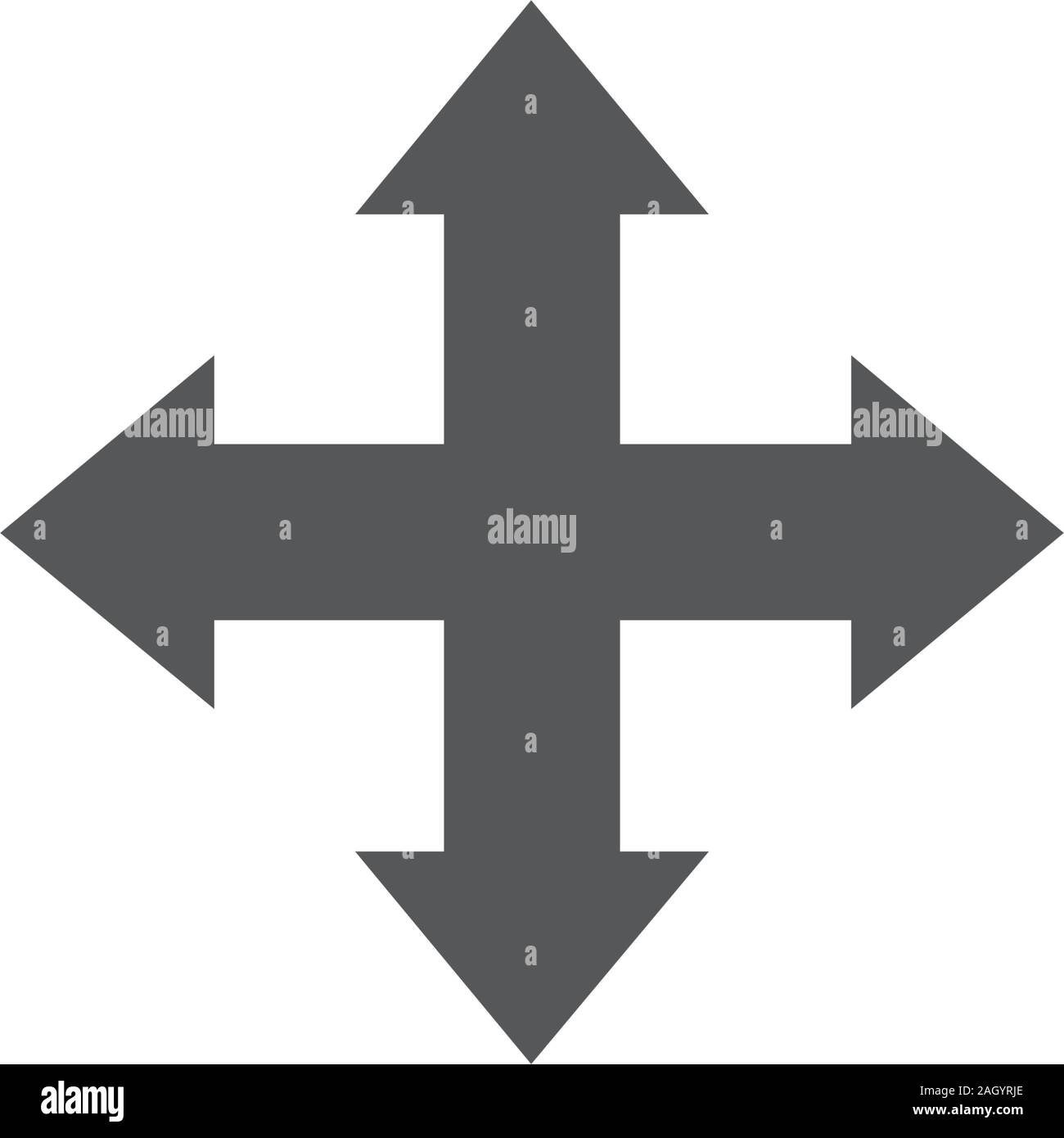 Double arrow icon in four direction. Web navigation. Simple element ...