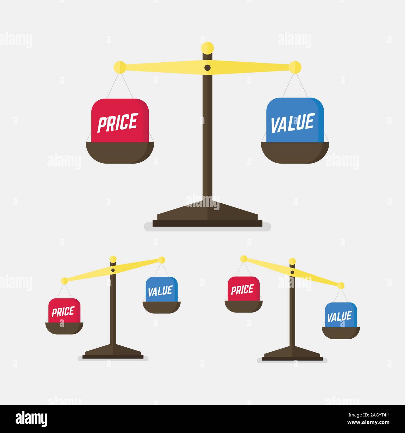 Value and Price balance on the scale. vector Stock Vector Image & Art ...