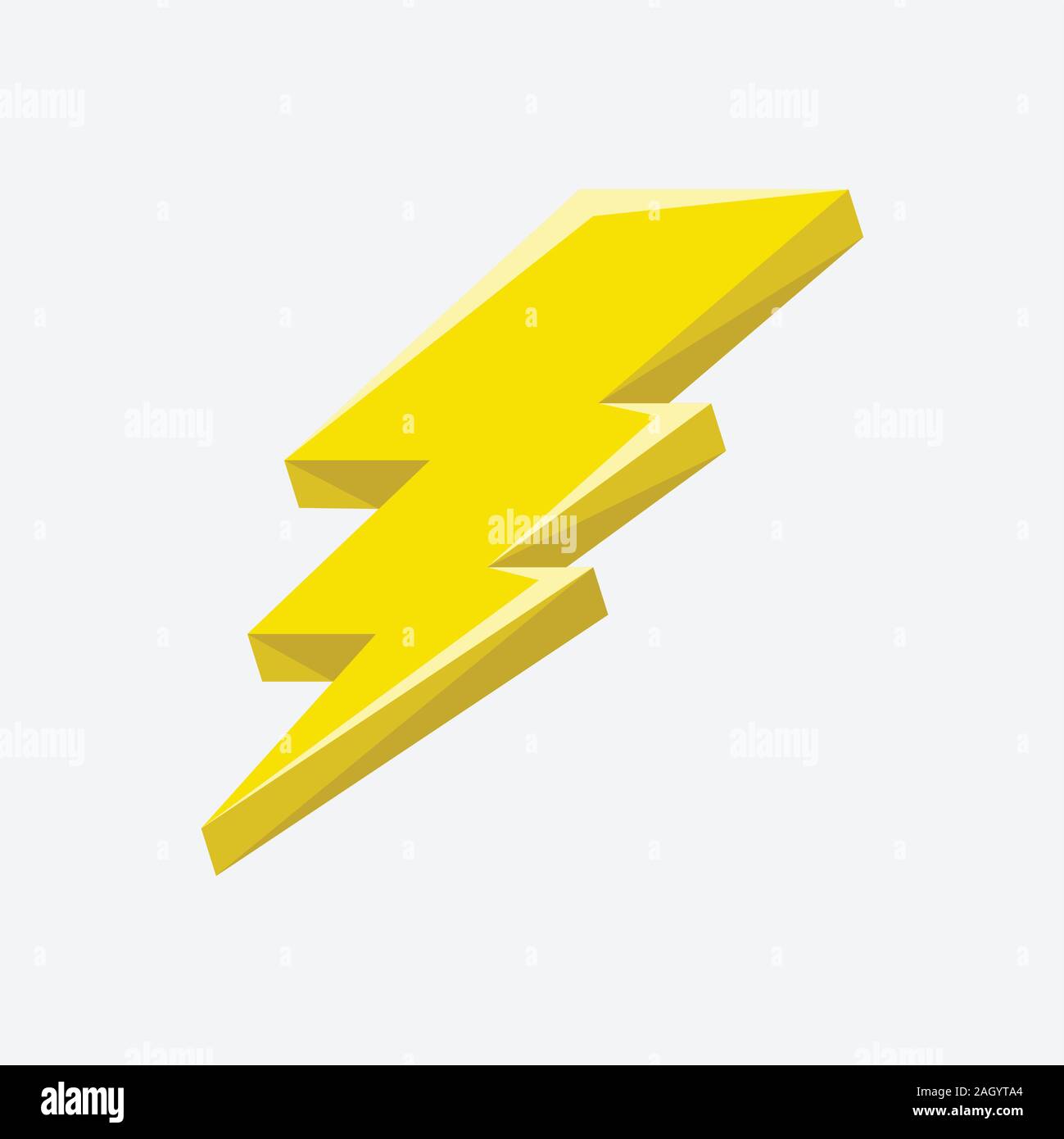 Flash sign thunder yellow. vector Stock Vector Image & Art - Alamy
