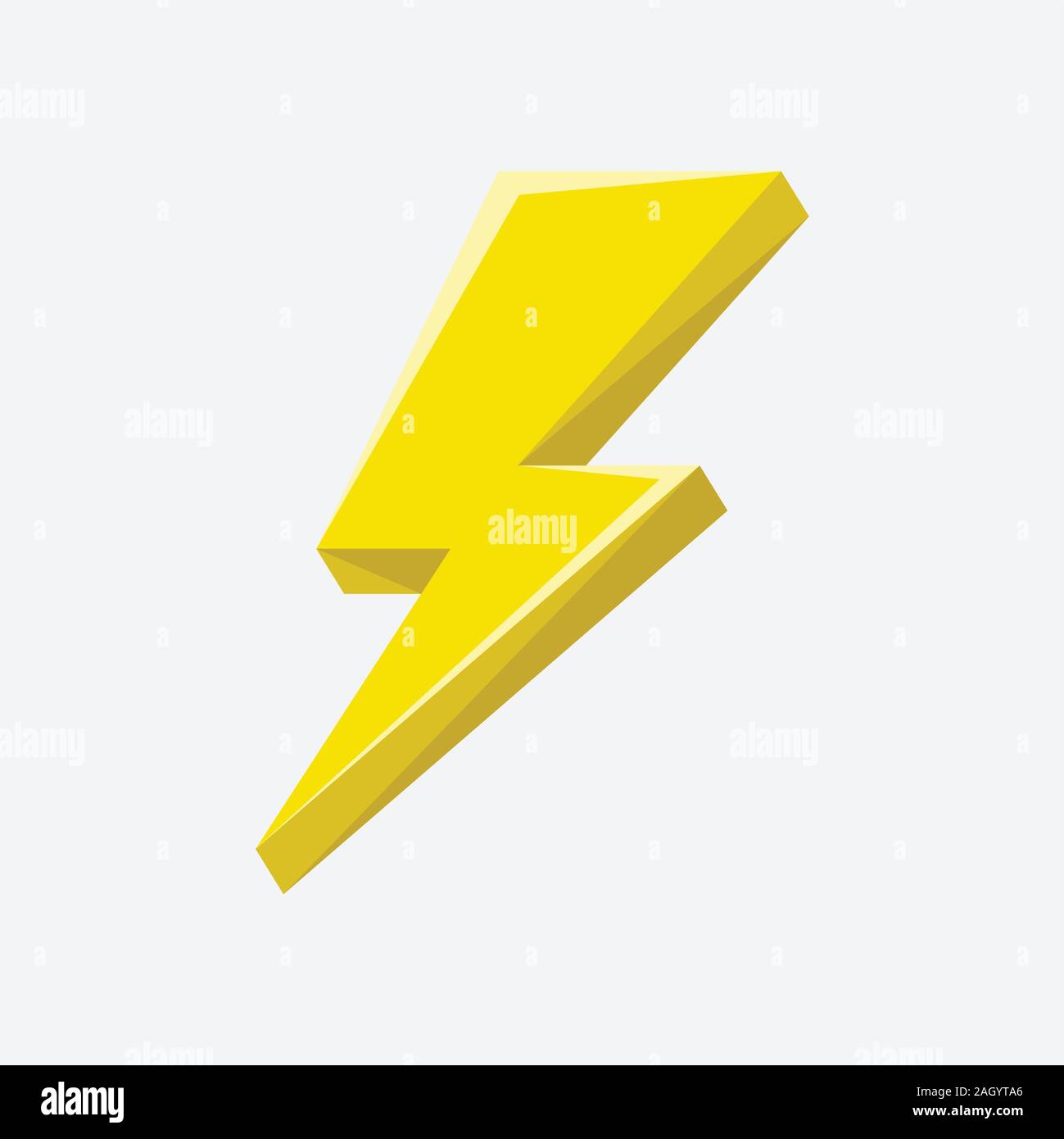 Flash sign thunder yellow. vector Stock Vector Image & Art - Alamy