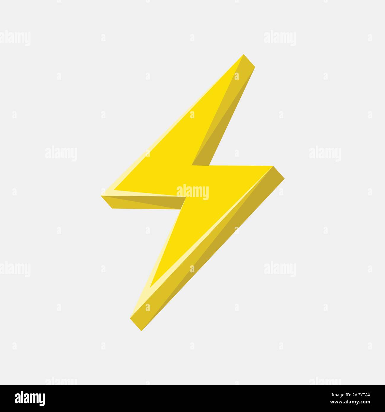 Flash sign thunder yellow. vector Stock Vector Image & Art - Alamy