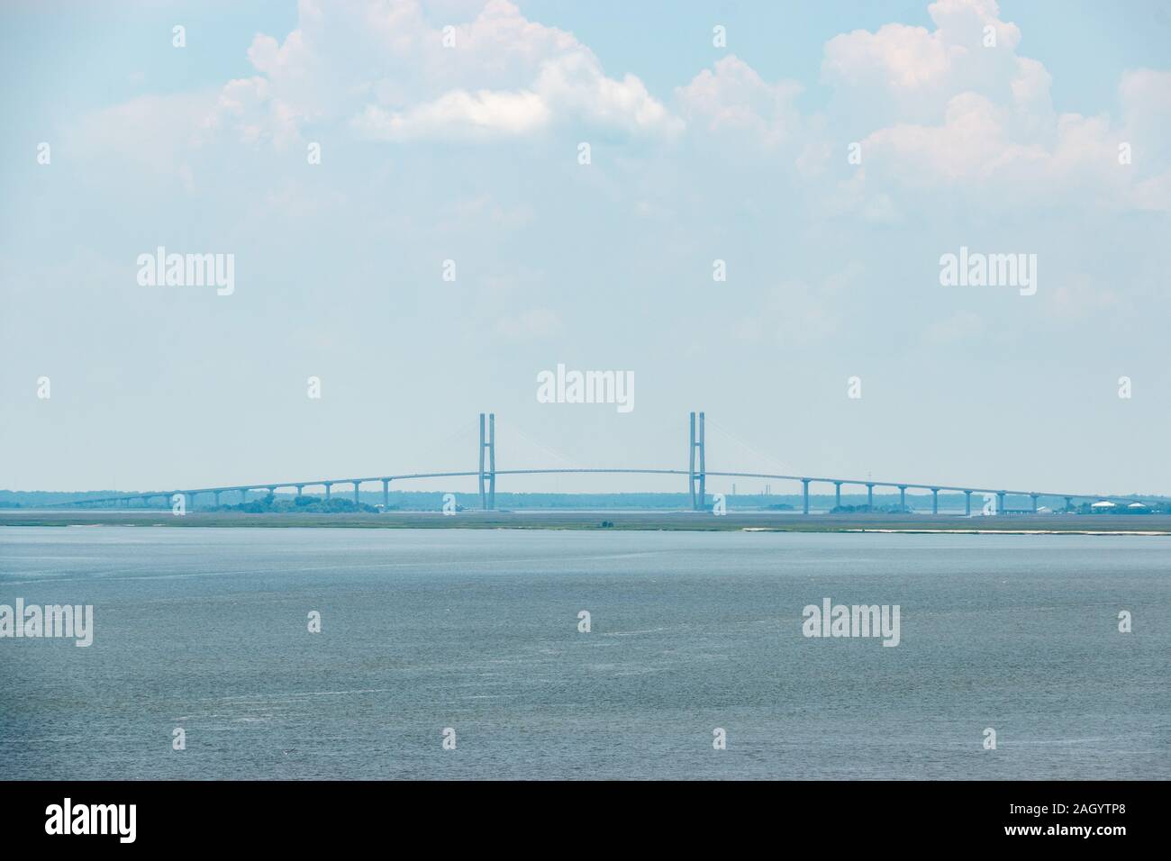 The Sidney Lanier Bridge over the Brunswick River in Georgia Stock ...