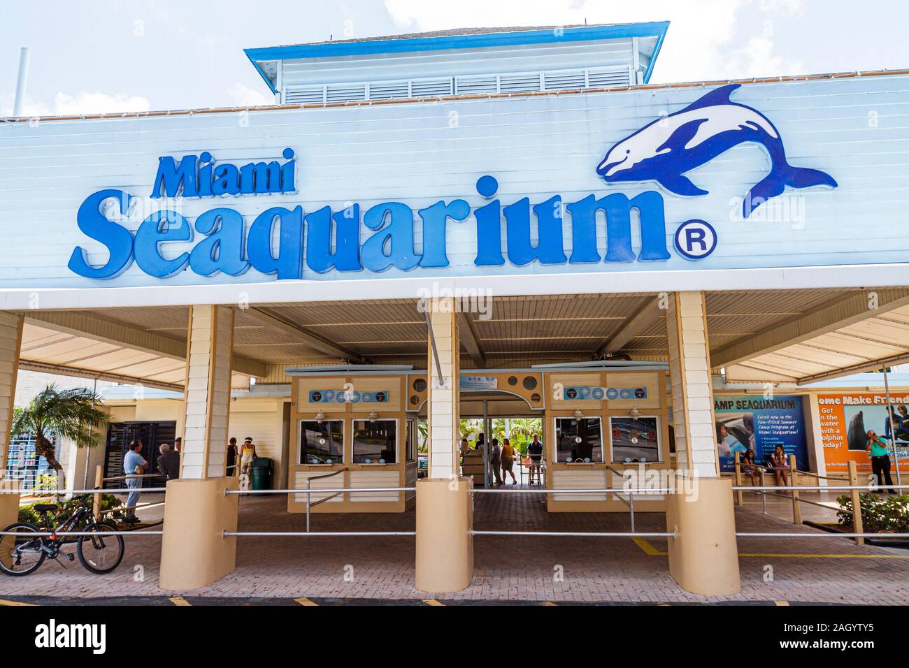 Miami Florida,Key Biscayne,Miami Seaquarium,entrance,front,FL100515050 ...