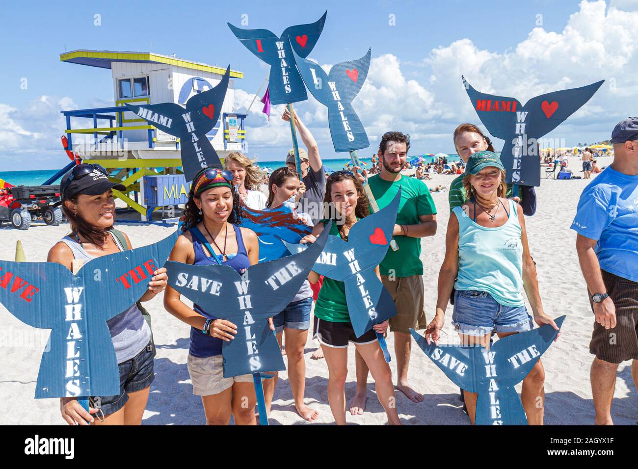 Miami Beach Florida,Greenpeace,demonstration,protest,Save the Whales ...