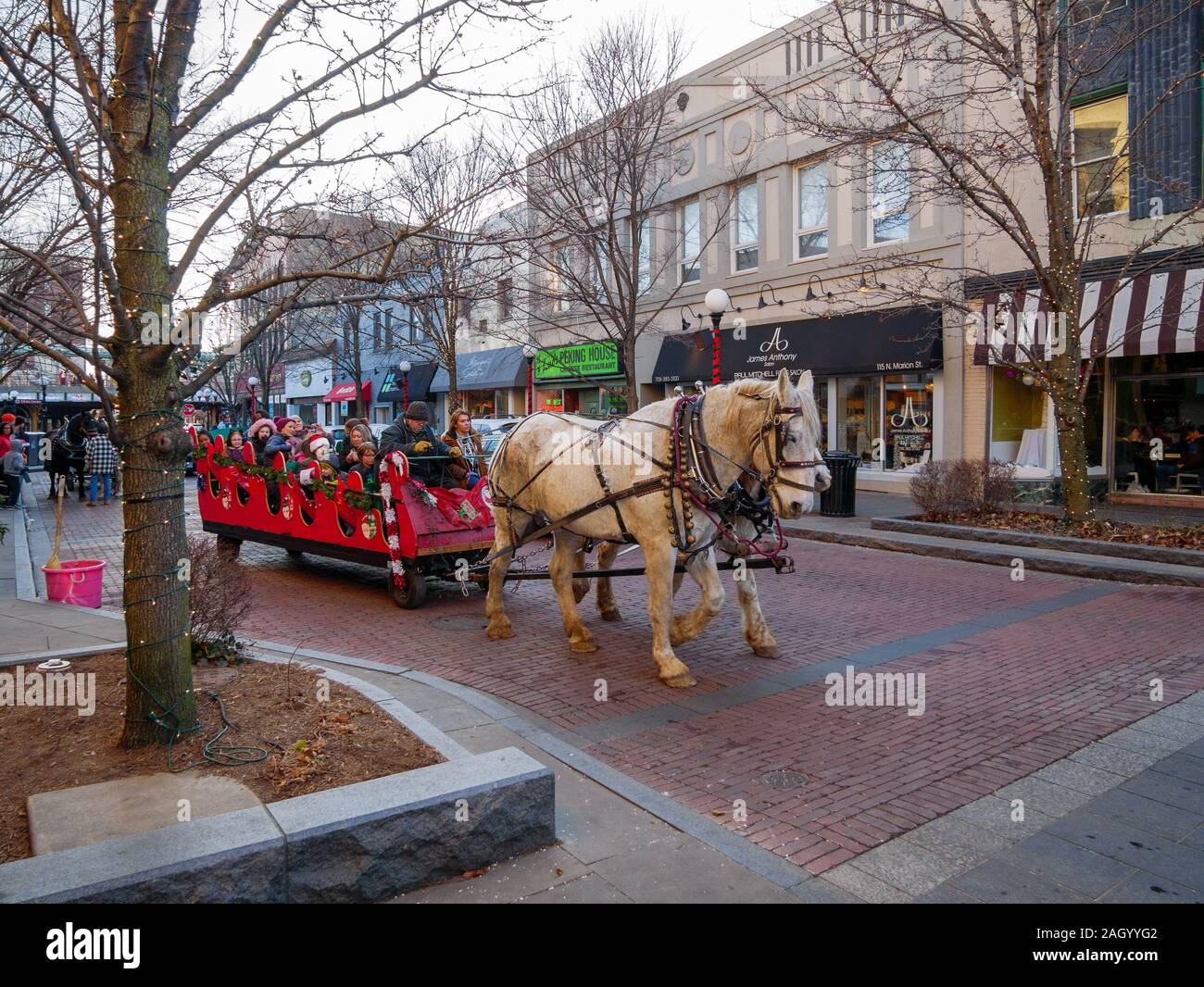 Horse drawn carriage chicago illinois hi-res stock photography and ...