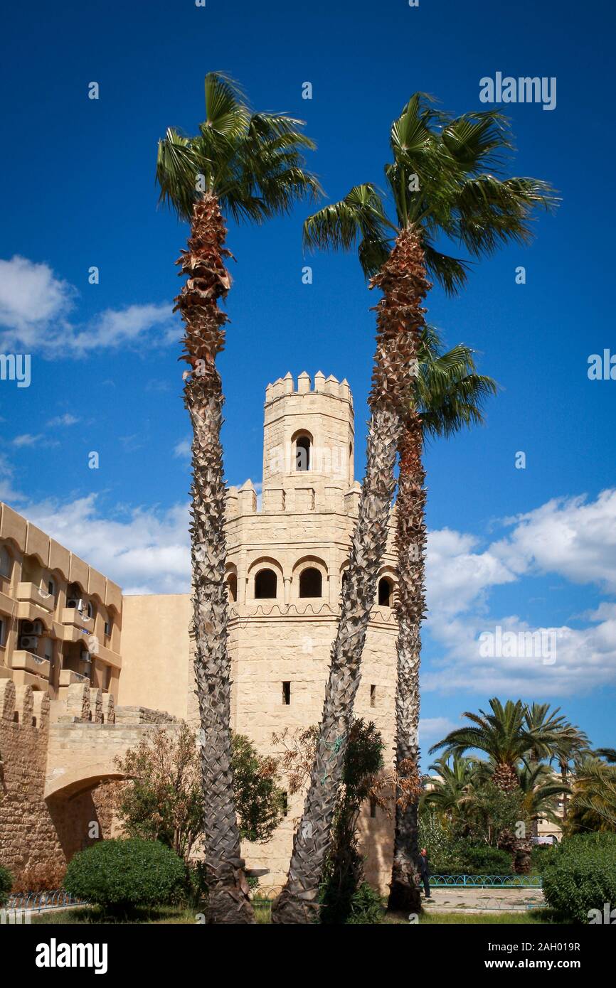 Ribat tower seen from the distance. This sprawling & well-preserved 8th ...