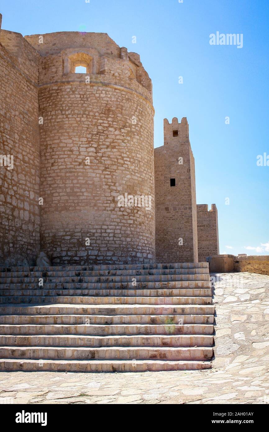 Ribat tower seen from the distance. This sprawling & well-preserved 8th ...