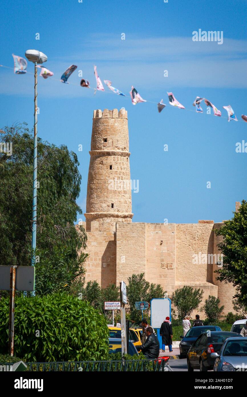 Ribat tower seen from the distance. This sprawling & well-preserved 8th ...
