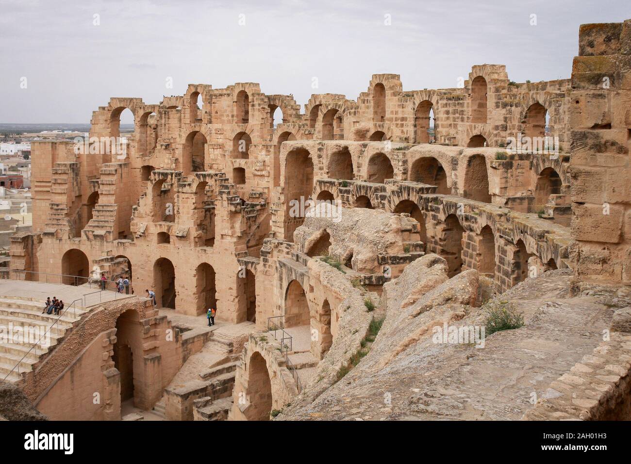 Amphitheatre of El Jem is an oval amphitheatre in the modern-day city ...