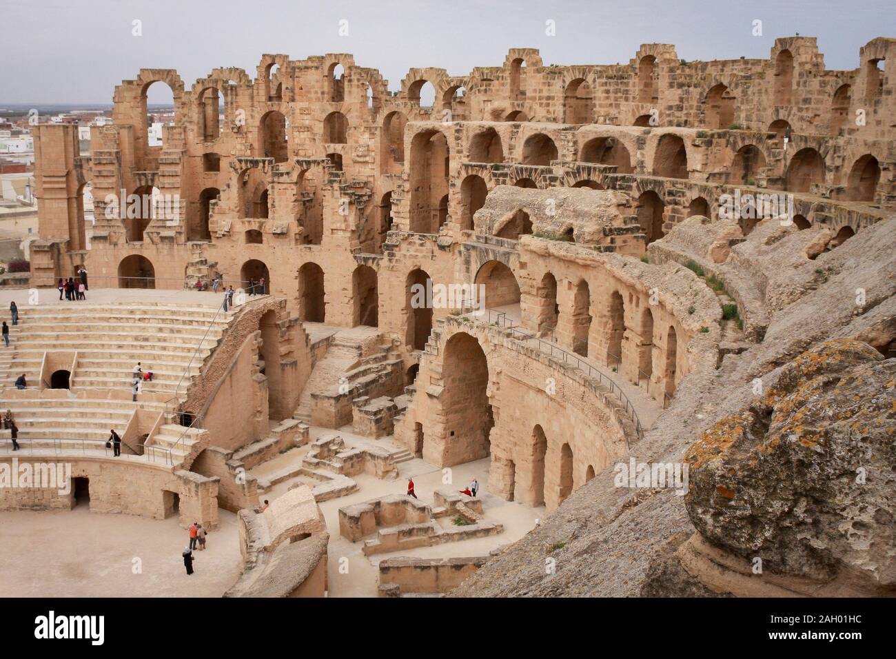 Amphitheatre of El Jem is an oval amphitheatre in the modern-day city ...