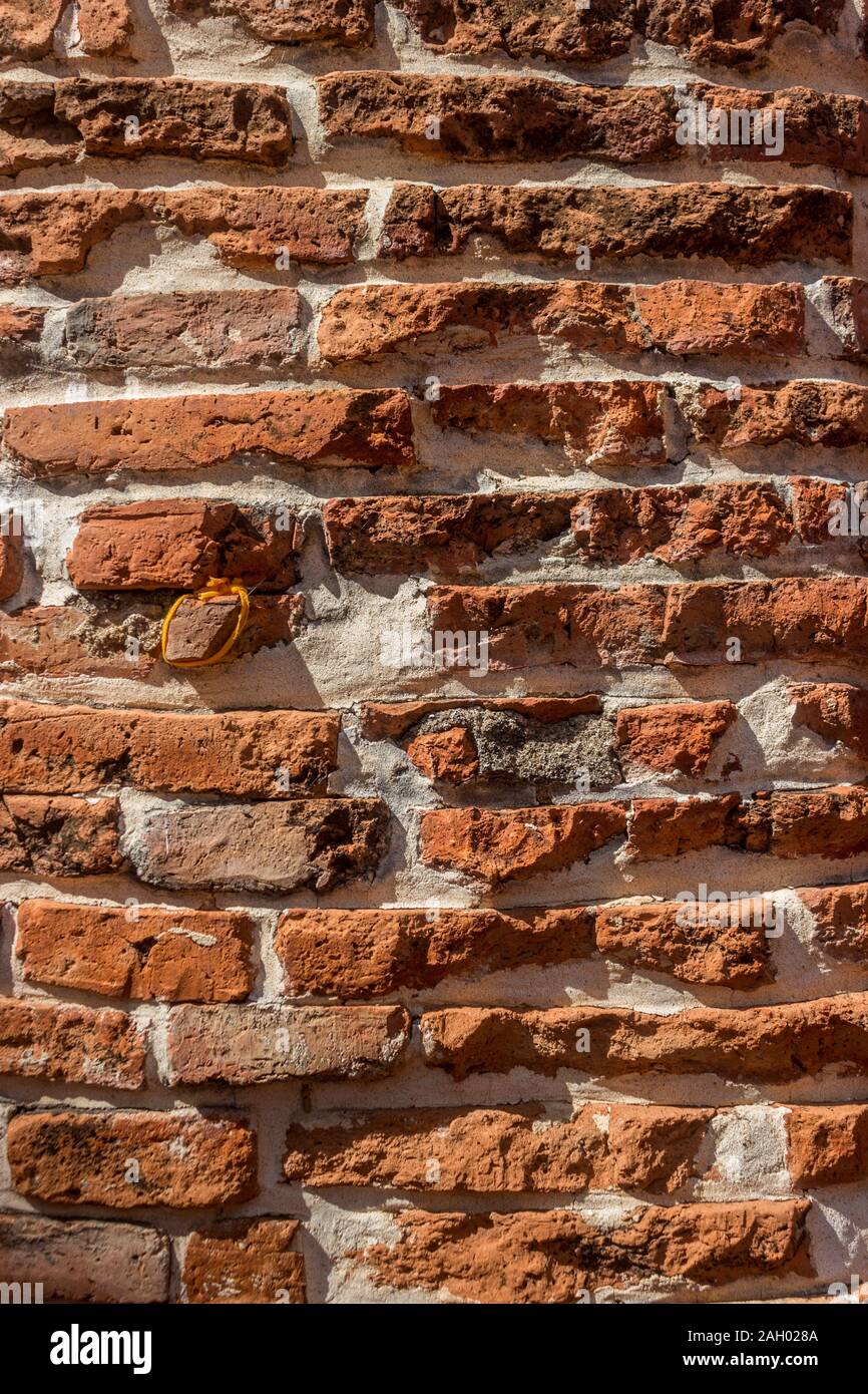 old brown brick wall vintage texture background Stock Photo - Alamy
