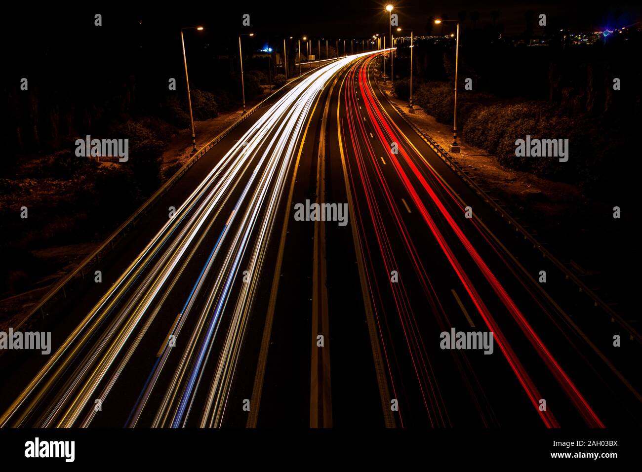 Moving Cars in the night Stock Photo - Alamy