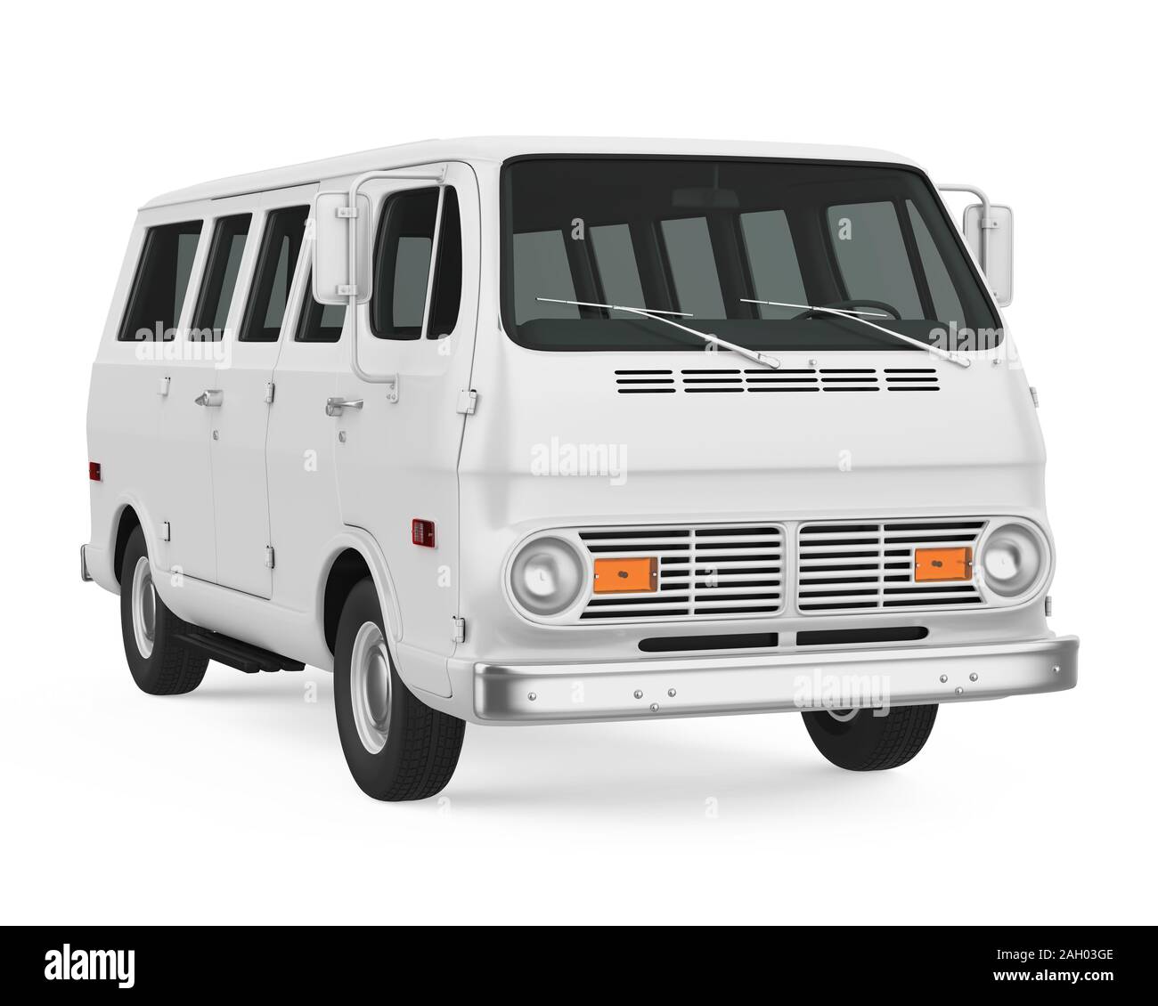 Old Van Isolated Stock Photo - Alamy