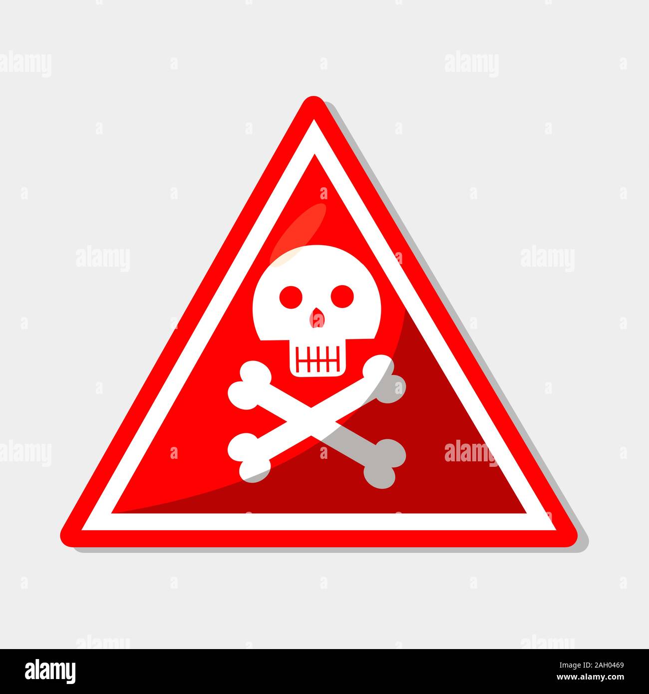 skull sign for danger caution advert symbol vector illustration Stock ...