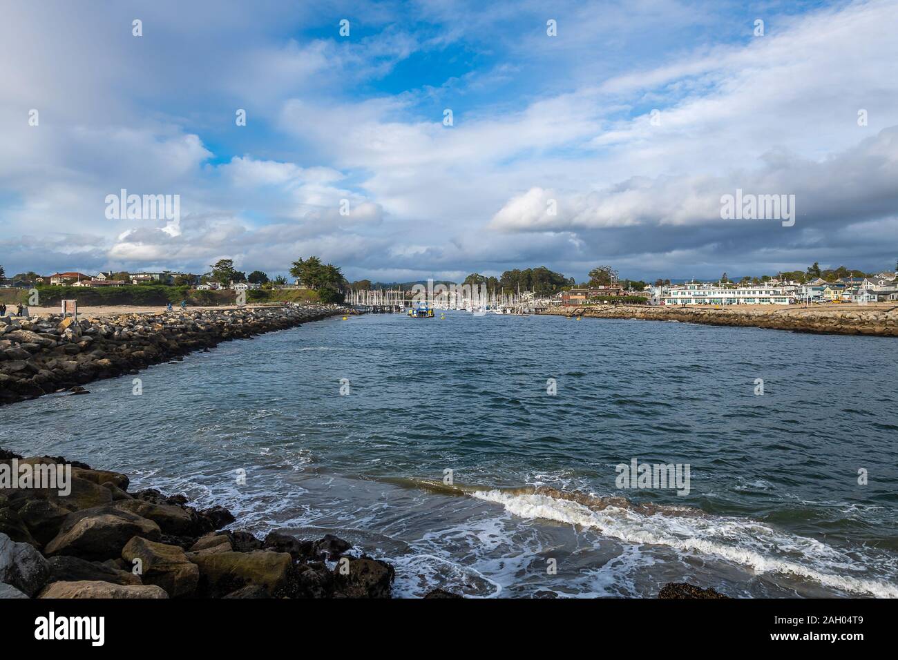 Santa Cruz Harbor Stock Photo - Alamy