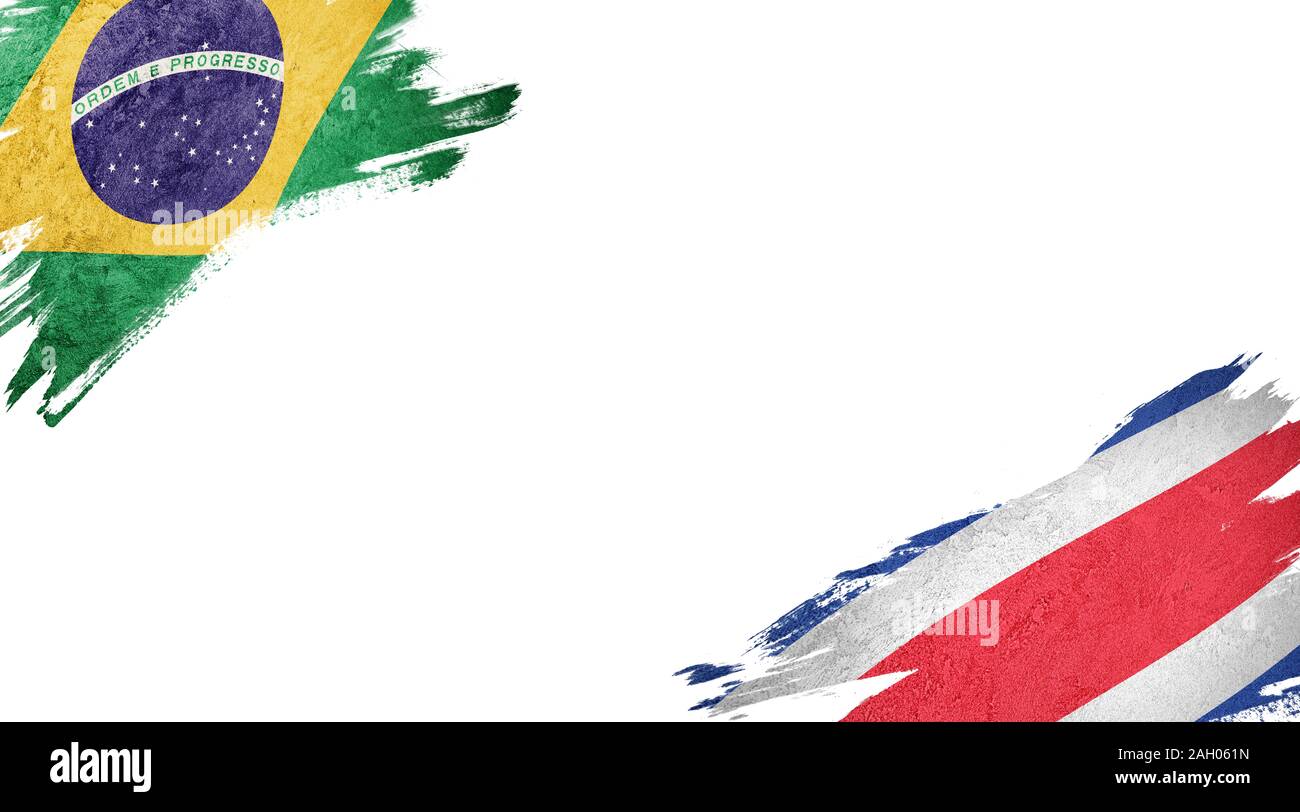 Flags costa rica brazil hi-res stock photography and images - Alamy