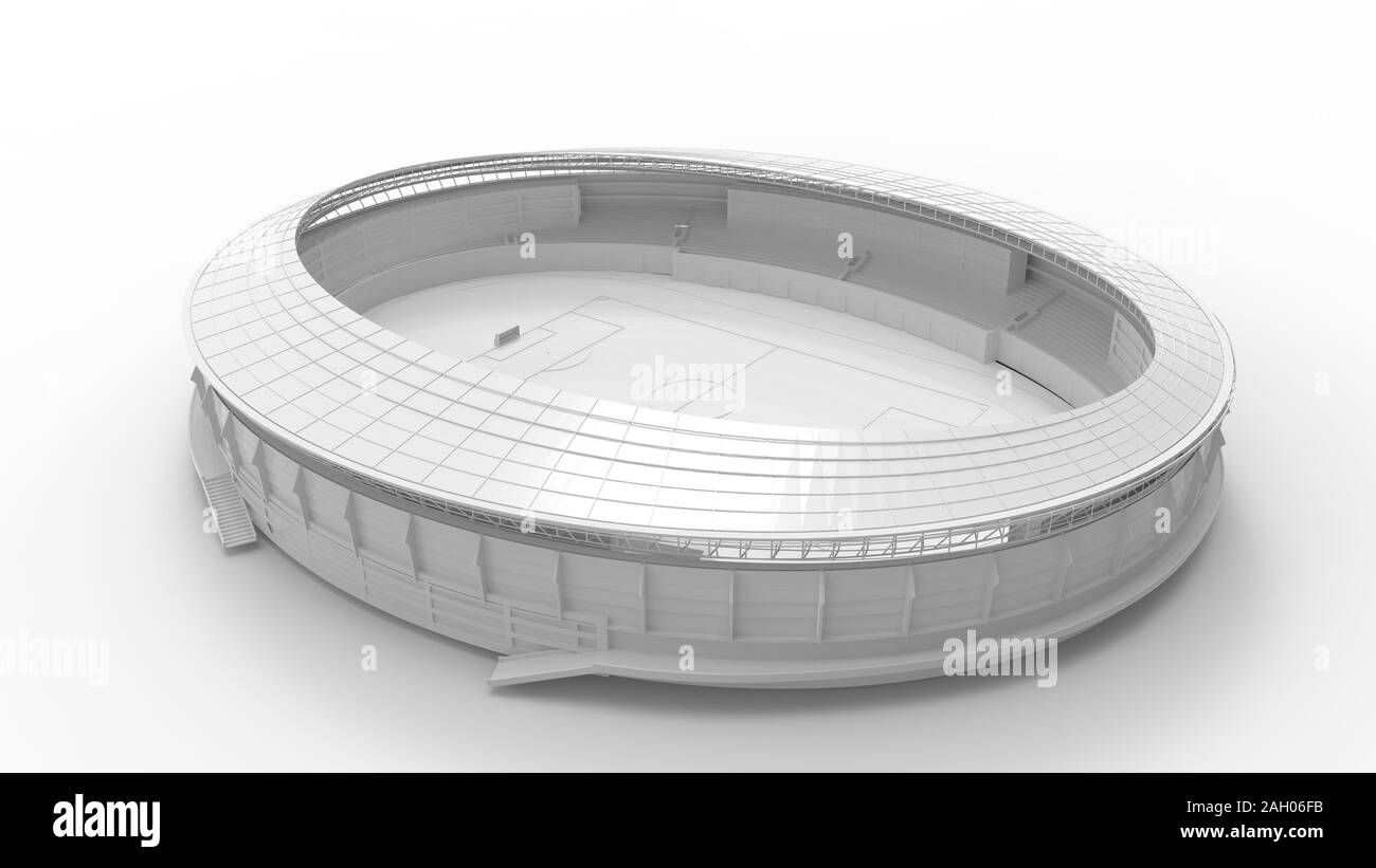 3d rendering of a stadium isolated in white background Stock Photo - Alamy