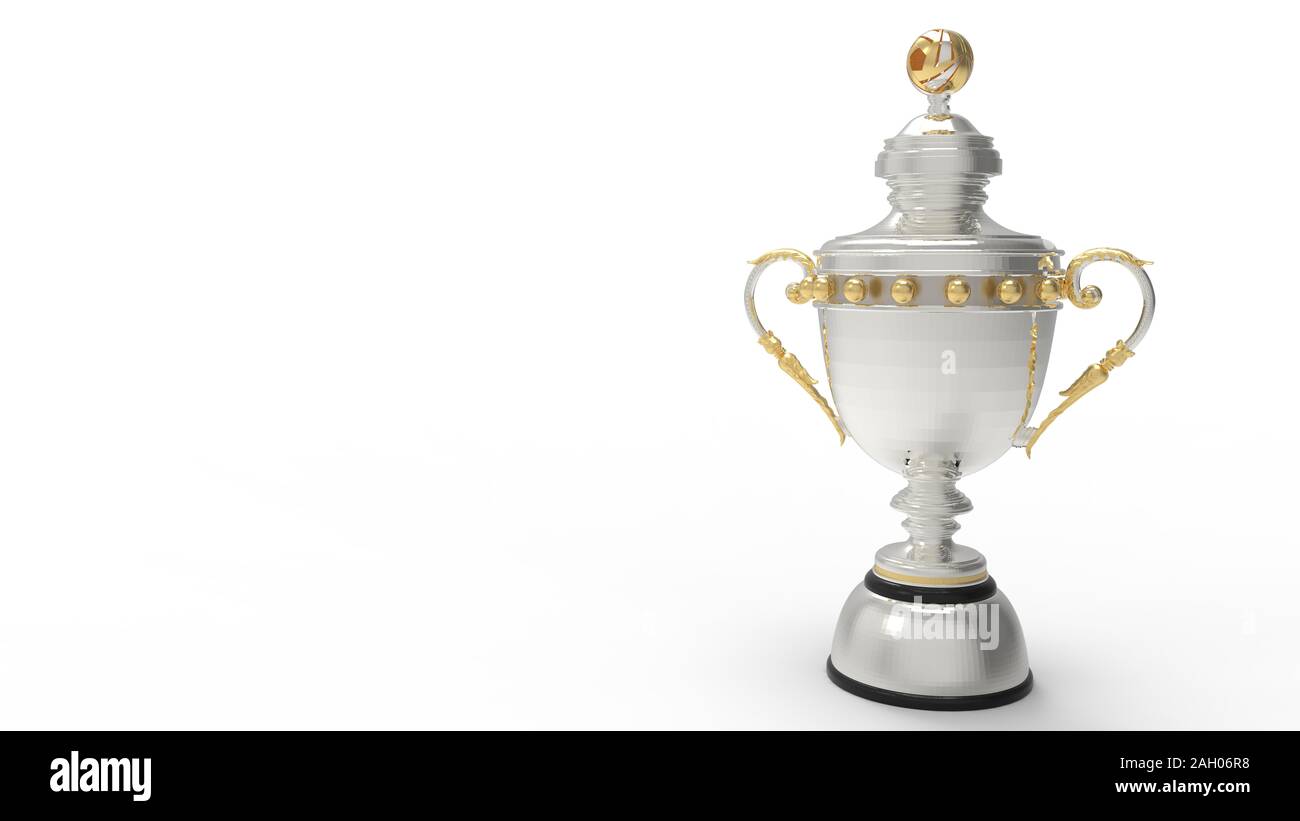 3d rendering of a championship trophy award isolated in studio Stock ...